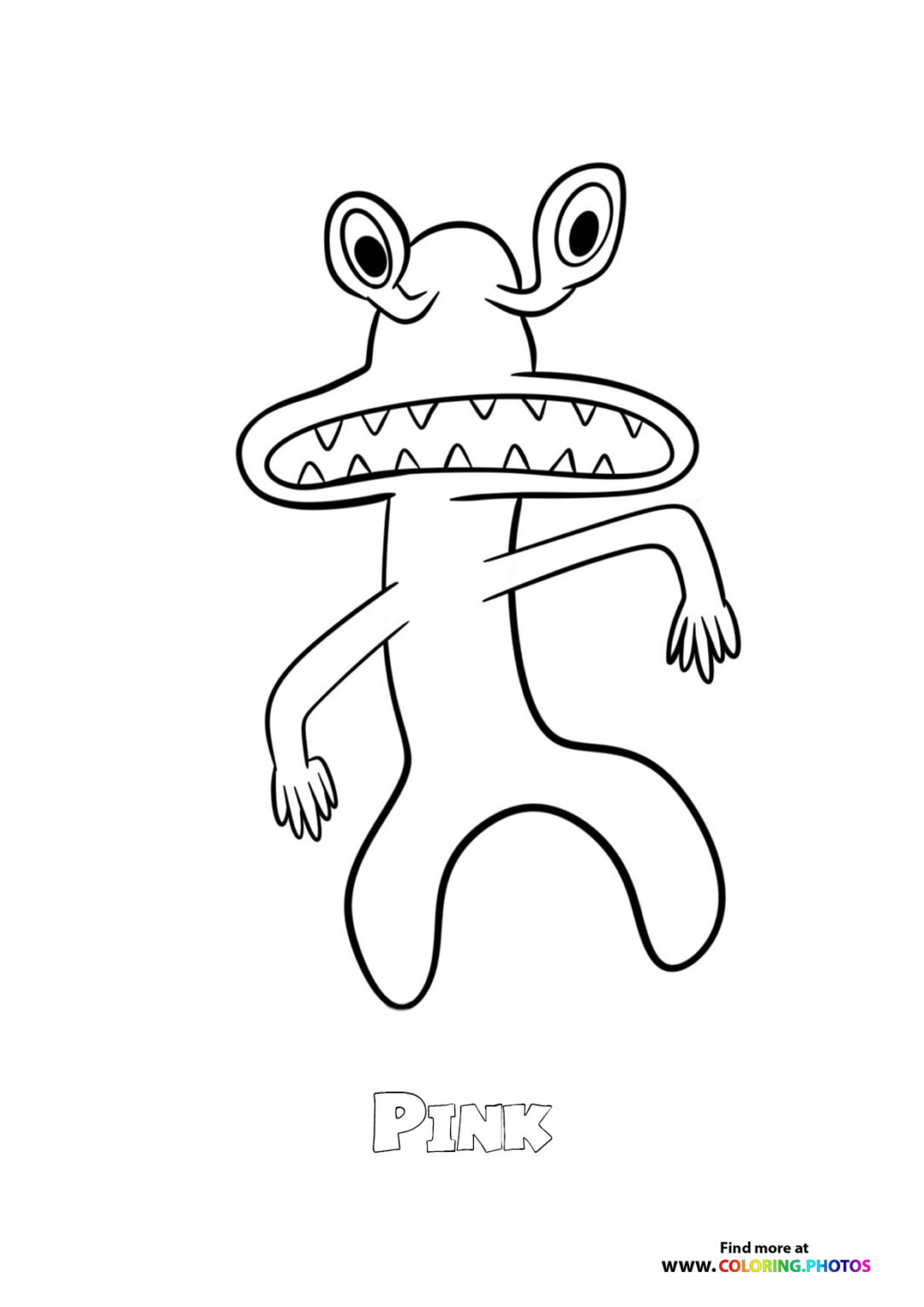 Free Rainbow Friends - Coloring Pages for kids