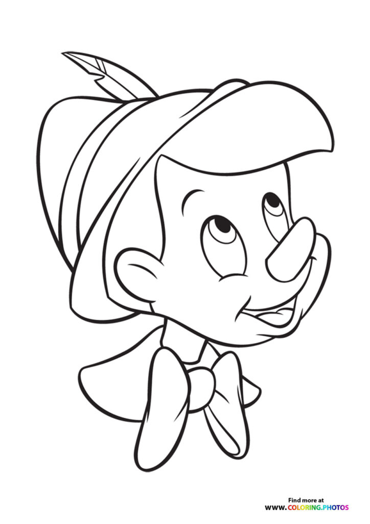 Pinocchio portrait - Coloring Pages for kids