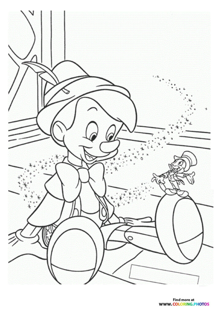 Coloring Pinocchio Pages School Goes Disney Printable Shrek ...
