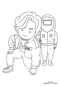 Player 456 Squid game - Coloring Pages for kids