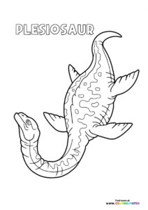 Plesiosaur dinosaur - Coloring Pages for kids
