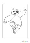 Po Kung Fu Panda dancing - Coloring Pages for kids