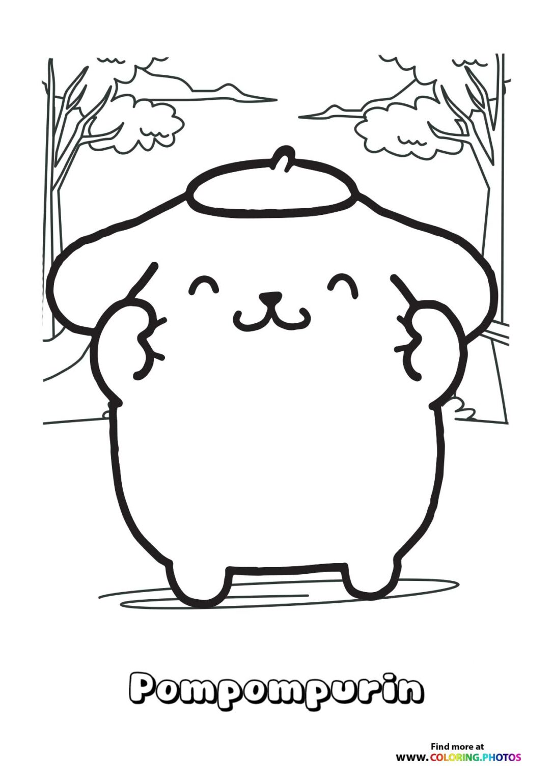 Pompompurin from Sanrio - Coloring Pages for kids