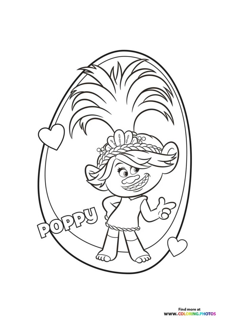 Poppy Trolls Band together - Coloring Pages for kids