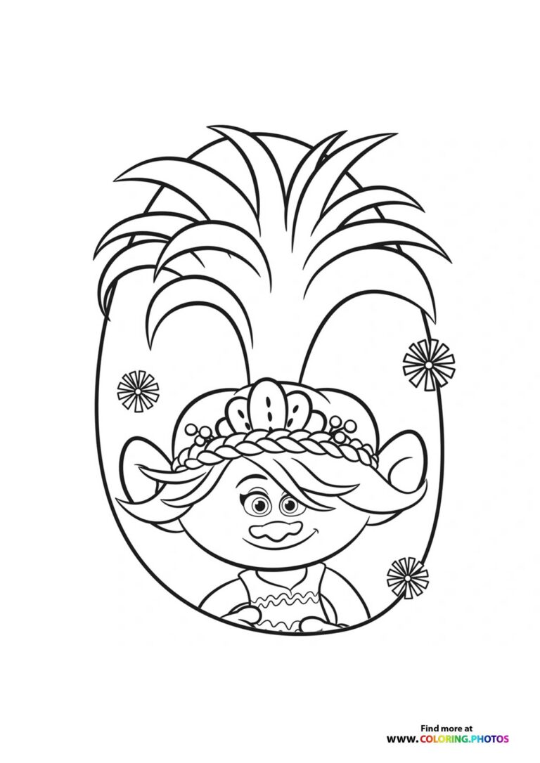 Viva and Poppy Trolls Band together - Coloring Pages for kids