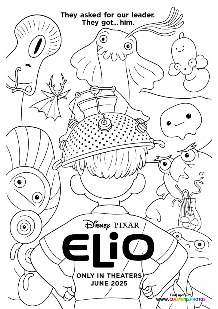 Poster for movie Elio - Coloring Pages for kids