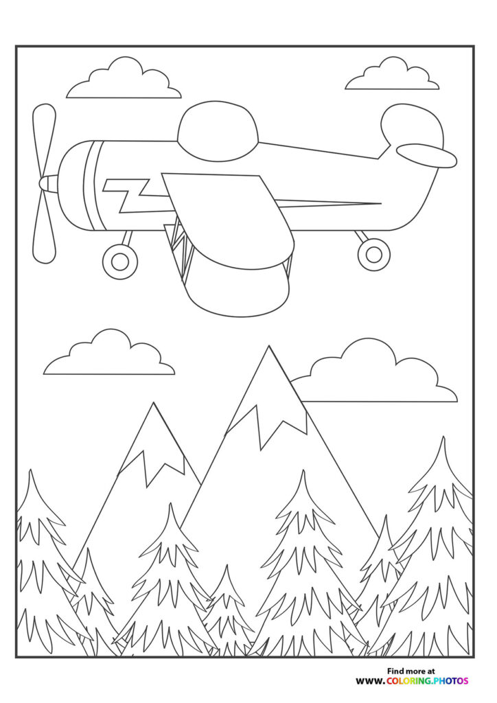 Power airplane - Coloring Pages for kids