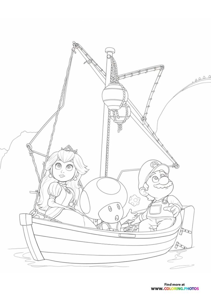 Mario Galaxy Movie poster - Coloring Pages for kids