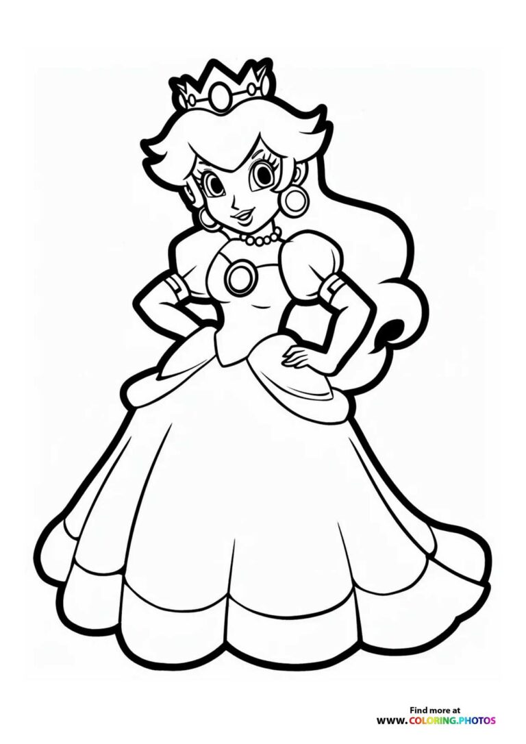 Princess Peach - Coloring Pages for kids