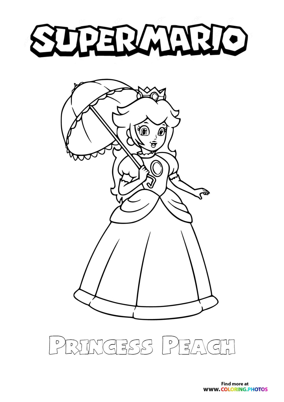 Super Mario - Coloring Pages for kids | 100% free print or download