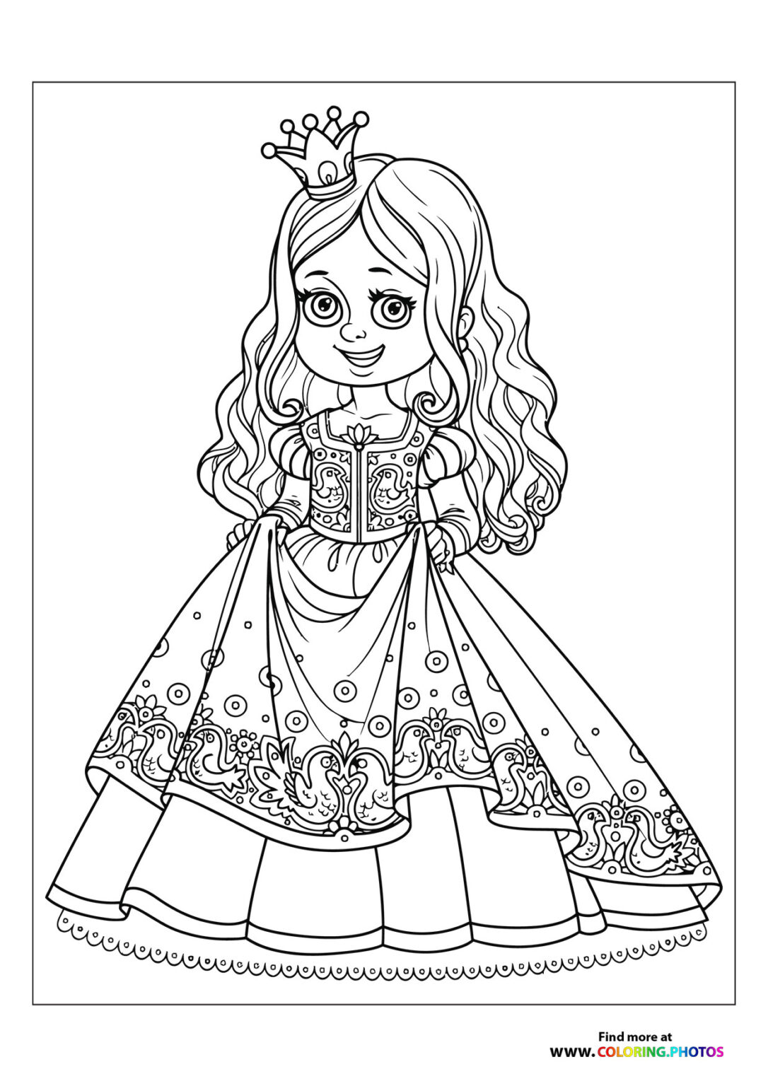 Princess - Coloring Pages for kids | Free and easy print or download