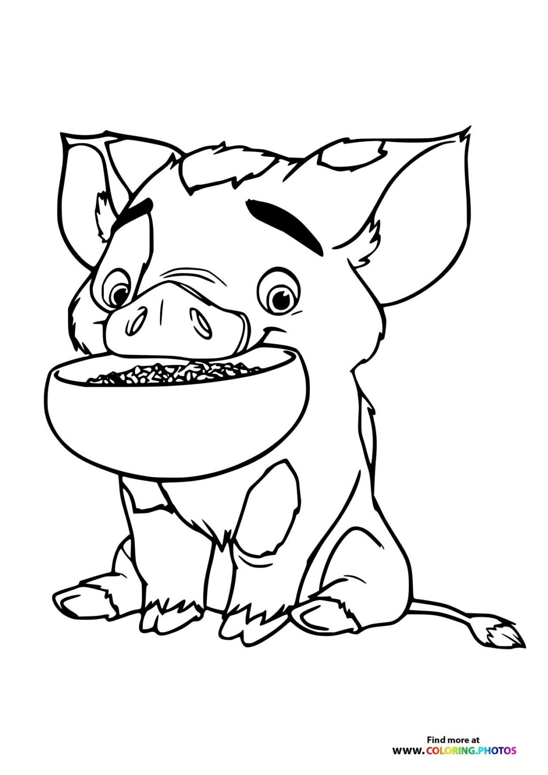 Pua the Pig Moana 2 - Coloring Pages for kids