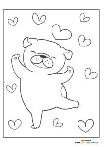 Puppy dancing - Coloring Pages for kids