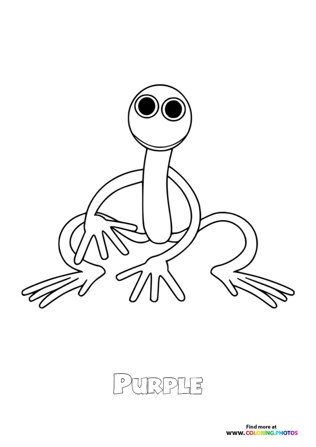 Free Rainbow Friends - Coloring Pages for kids