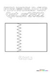 Qatar World Cup flag - Coloring Pages for kids