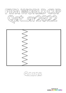 Qatar World Cup flag - Coloring Pages for kids