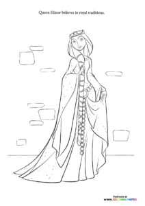 Queen Elinor from Brave - Coloring Pages for kids