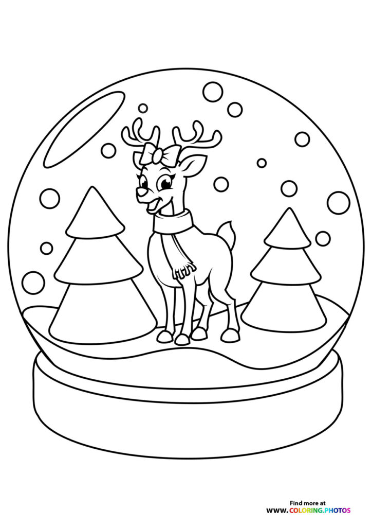 Snow globes - Coloring Pages for kids | Free and easy print or download