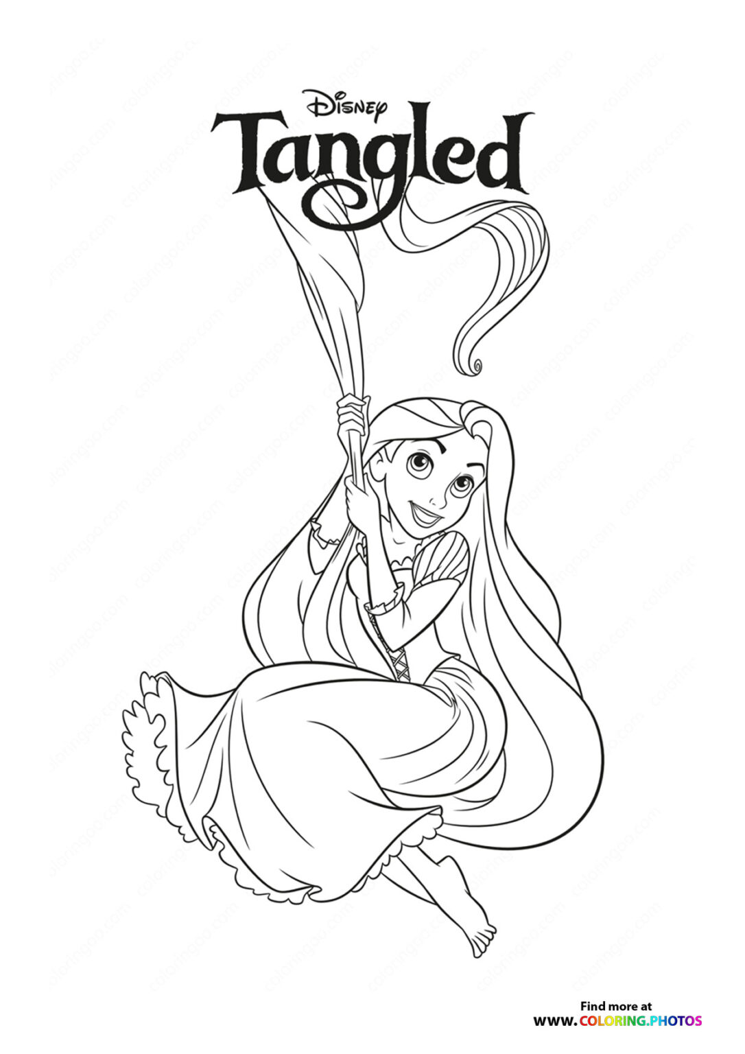 Tangled - Coloring Pages for kids | Free and Easy print or download
