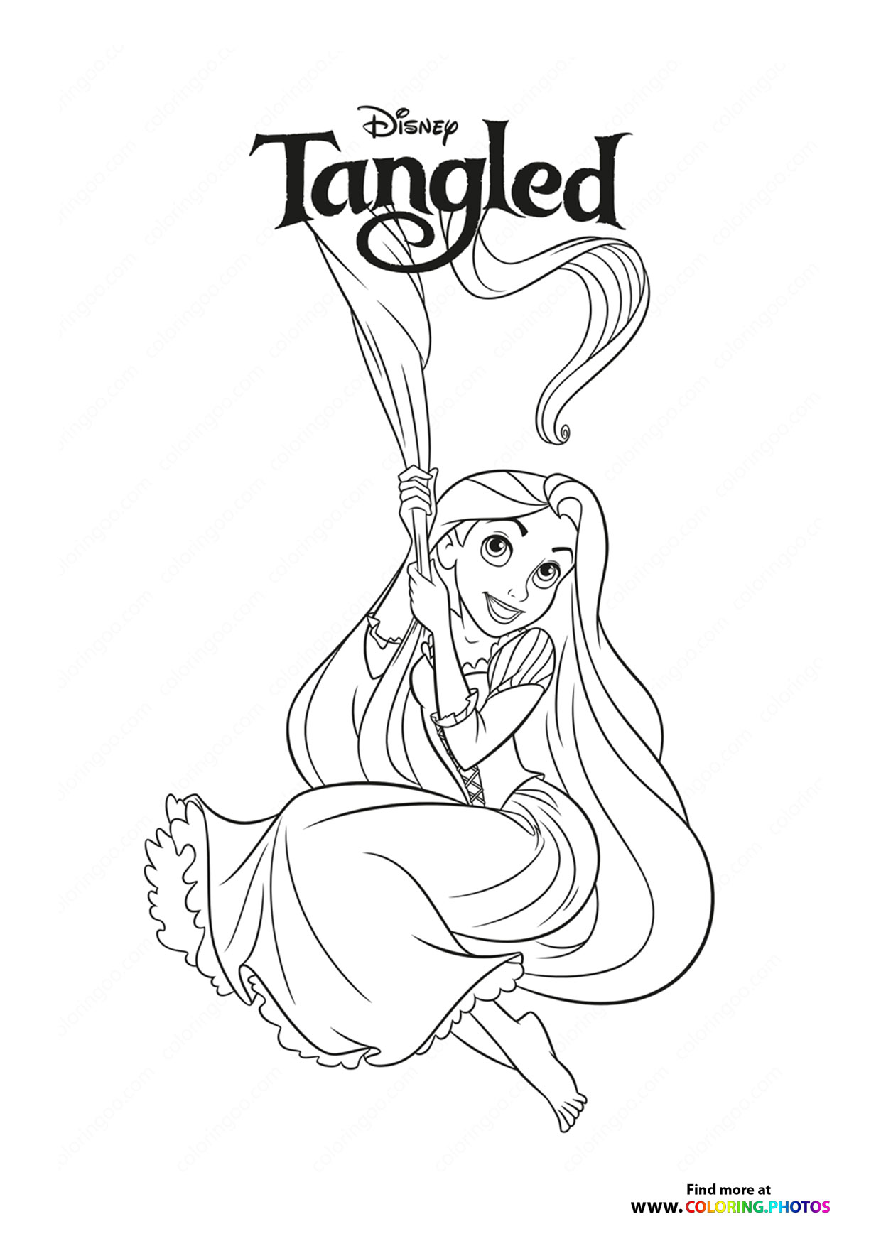 Tangled Coloring Pages For Kids Free And Easy Print Or Download