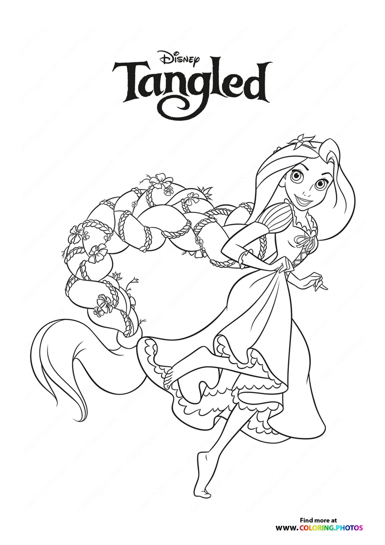 Tangled Coloring Pages For Kids Free And Easy Print Or Download