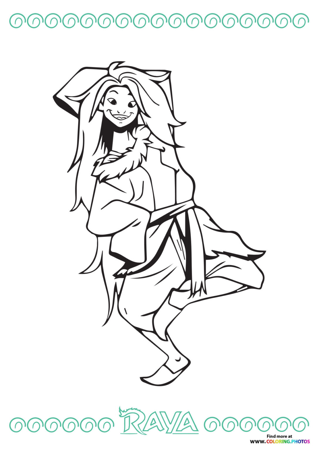 Raya the Last Dragon logo - Coloring Pages for kids