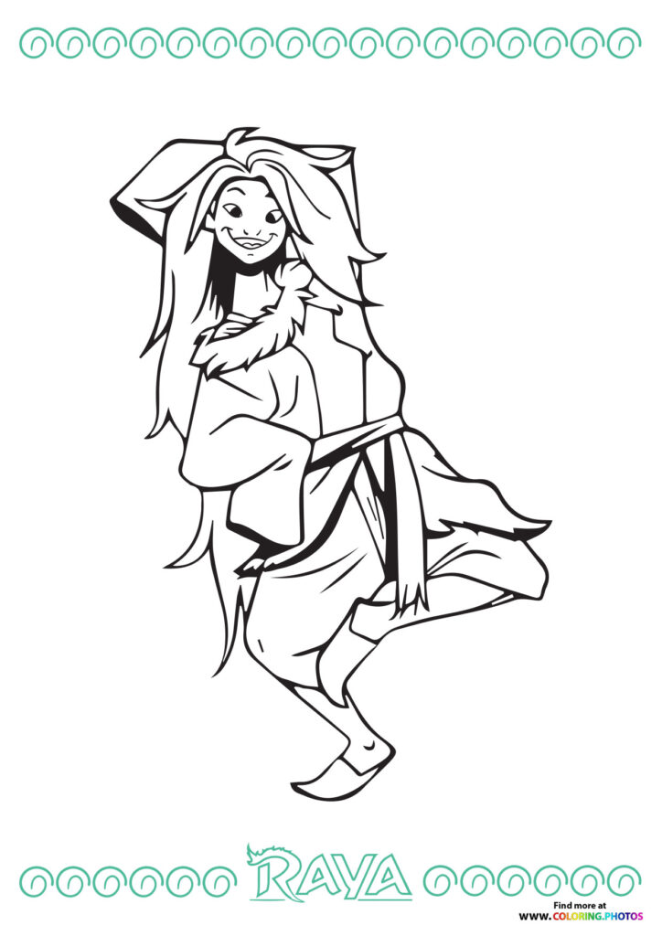 Raya the Last Dragon logo - Coloring Pages for kids