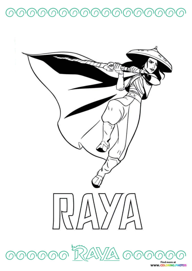 Raya and the last dragon portrait - Coloring Pages for kids
