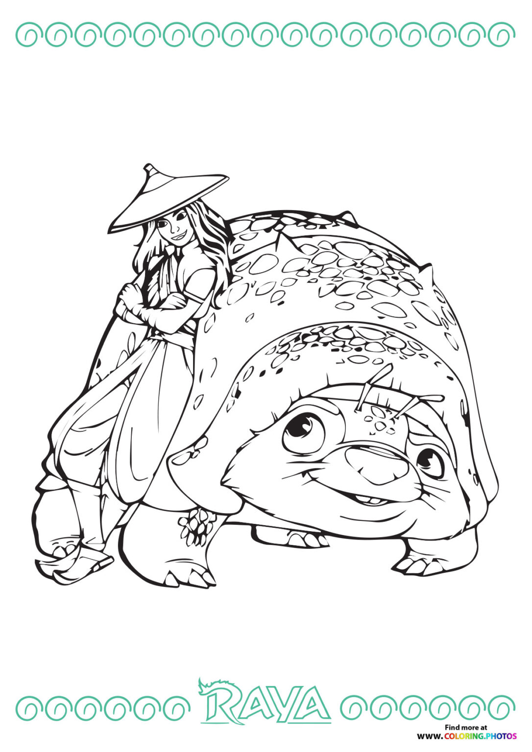 Raya the Last Dragon logo - Coloring Pages for kids