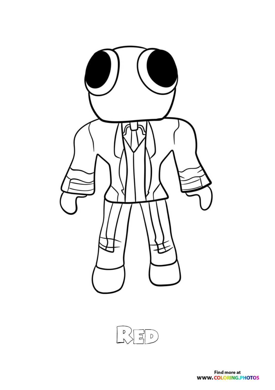 Free Rainbow Friends - Coloring Pages for kids