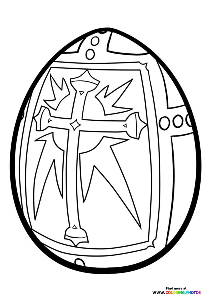Religious Easter egg - Coloring Pages for kids