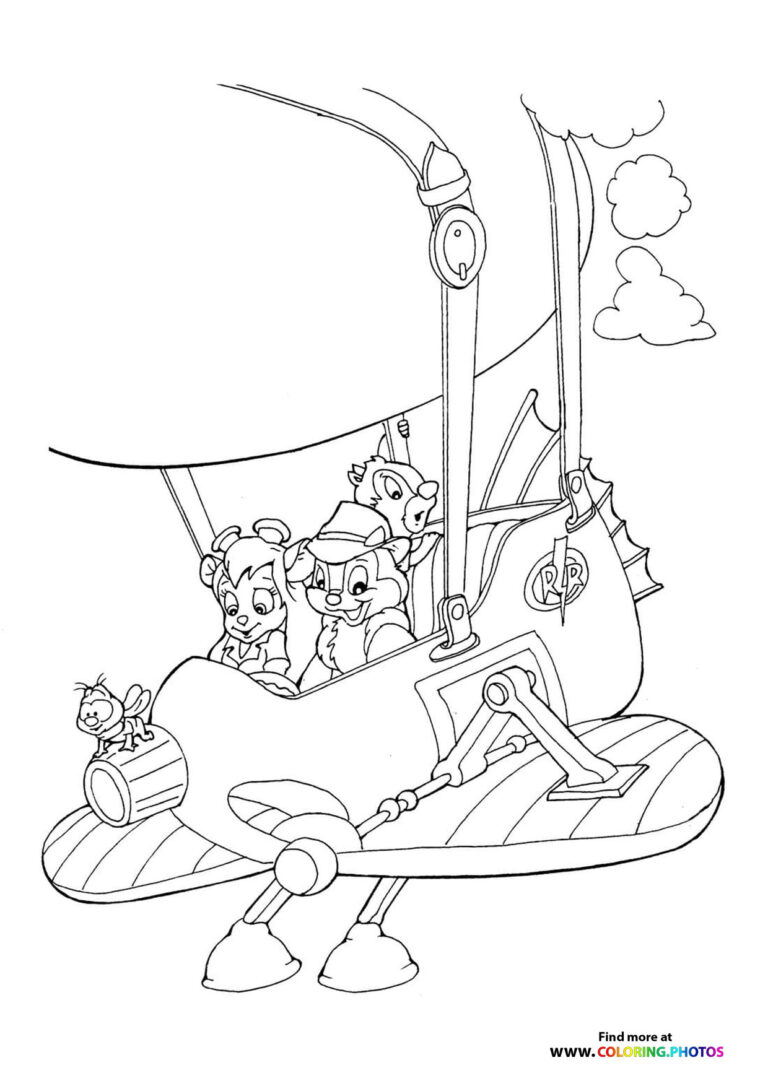 Chip n Dale Rescue Rangers - Coloring Pages for kids | 100% Free print