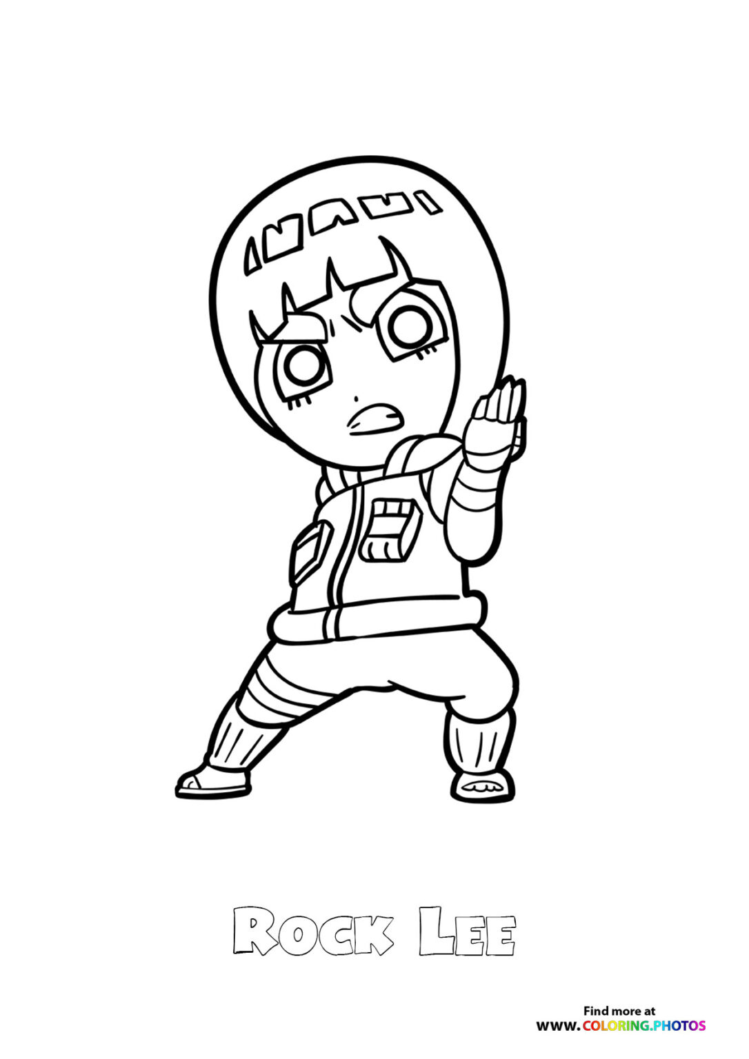 Rock Lee from Naruto - Coloring Pages for kids