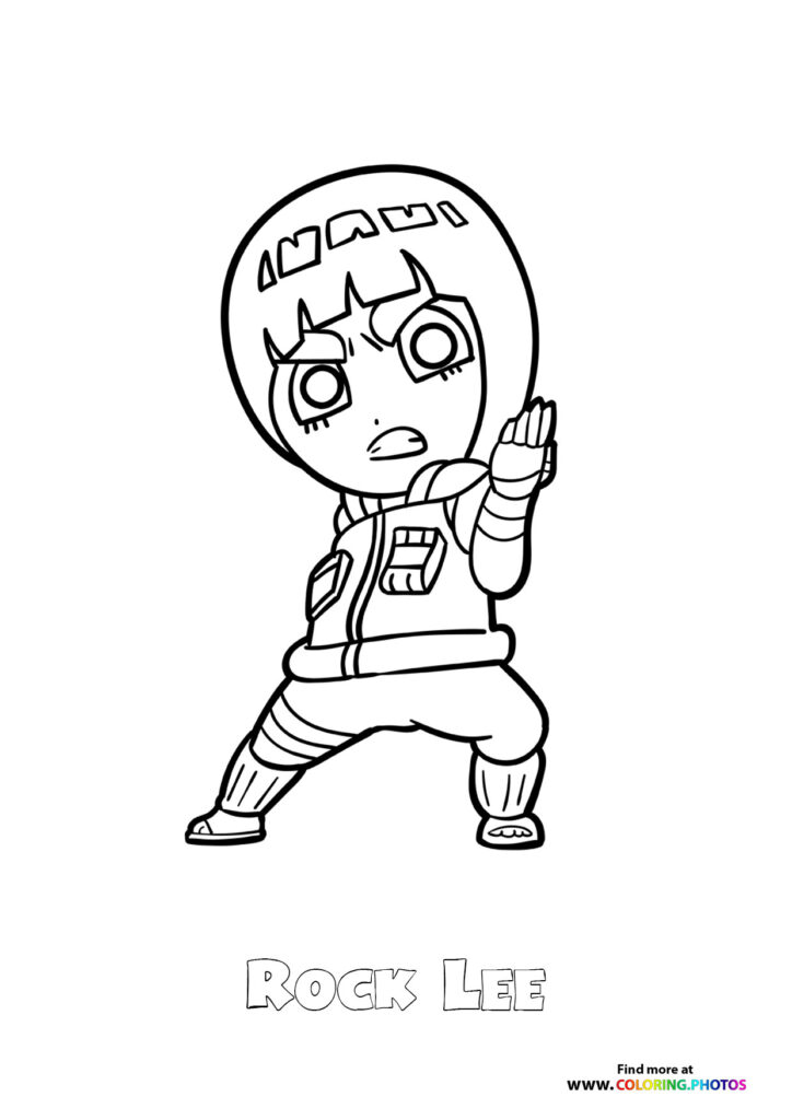Rock Lee from Naruto - Coloring Pages for kids