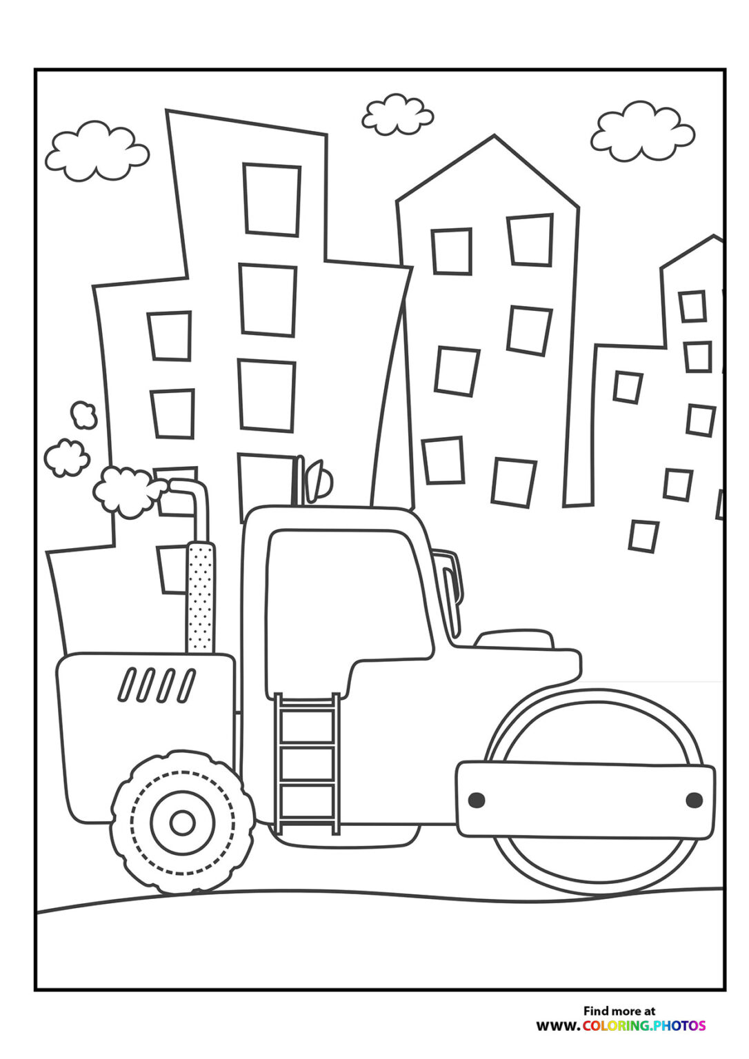 Construction site - Coloring Pages for kids
