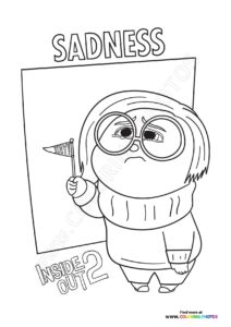 Sadness Inside Out 2 - Coloring Pages for kids