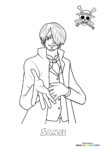 Sanji from One Piece - Coloring Pages for kids