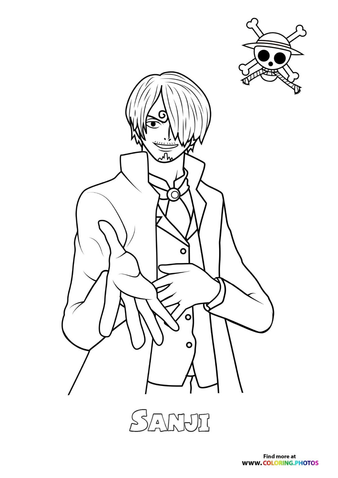 Sanji from One Piece - Coloring Pages for kids