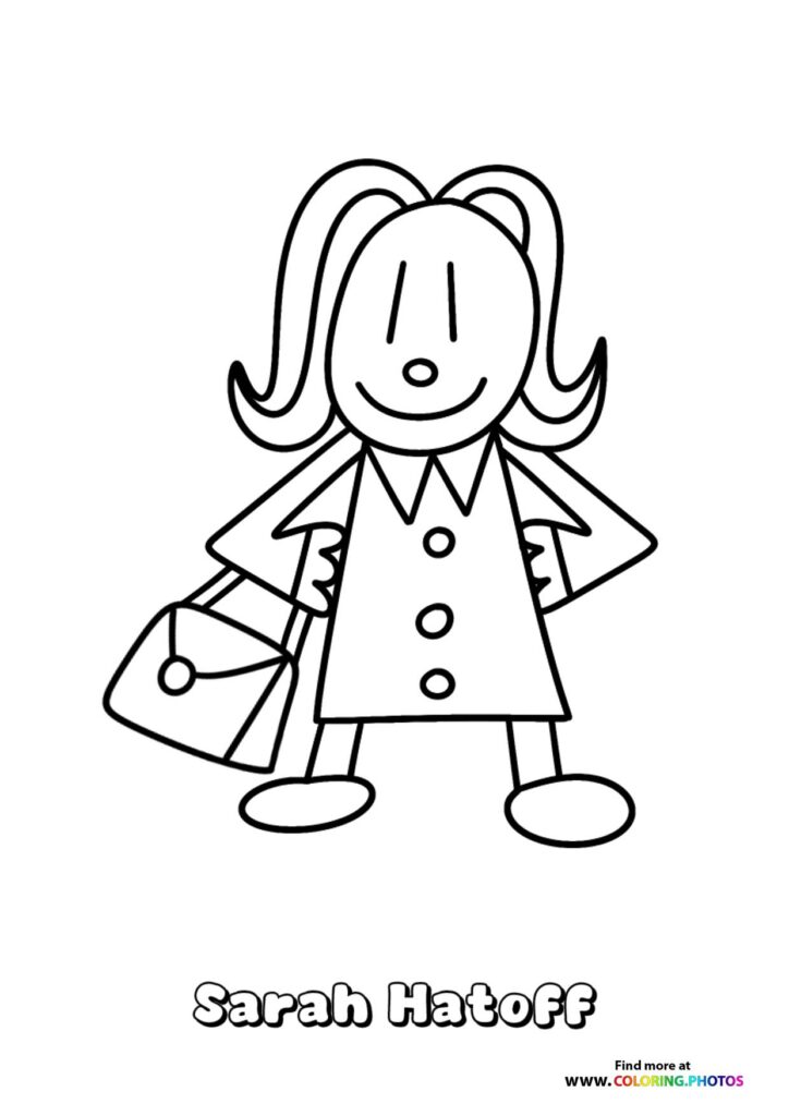 Sarah Hatoff from Dog Man movie - Coloring Pages for kids Sarah Hatoff from Dog Man movie - Coloring Pages for kids