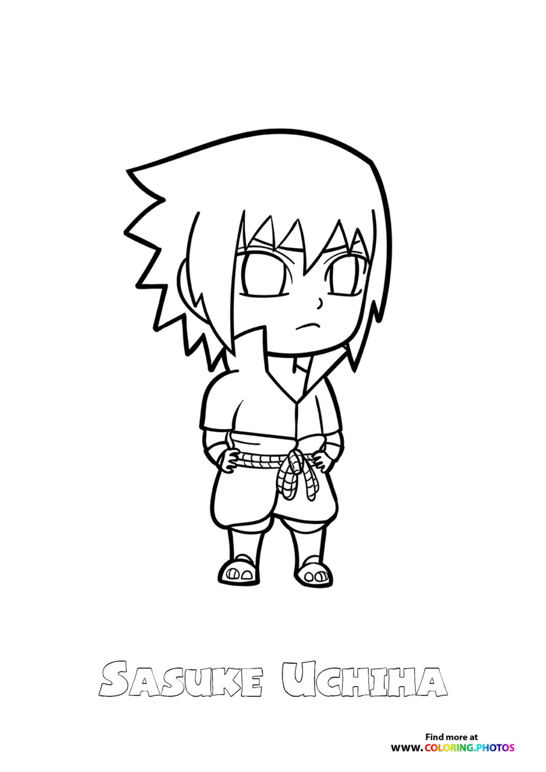 Sasuke from Naruto - Coloring Pages for kids