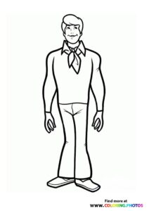 Scooby-Doo Fred - Coloring Pages for kids