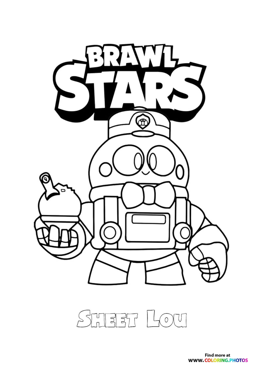 Bellhop Mike Brawls Stars - Coloring Pages for kids