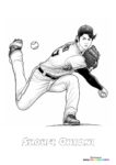 Shohei Ohtani pitching - Coloring Pages for kids