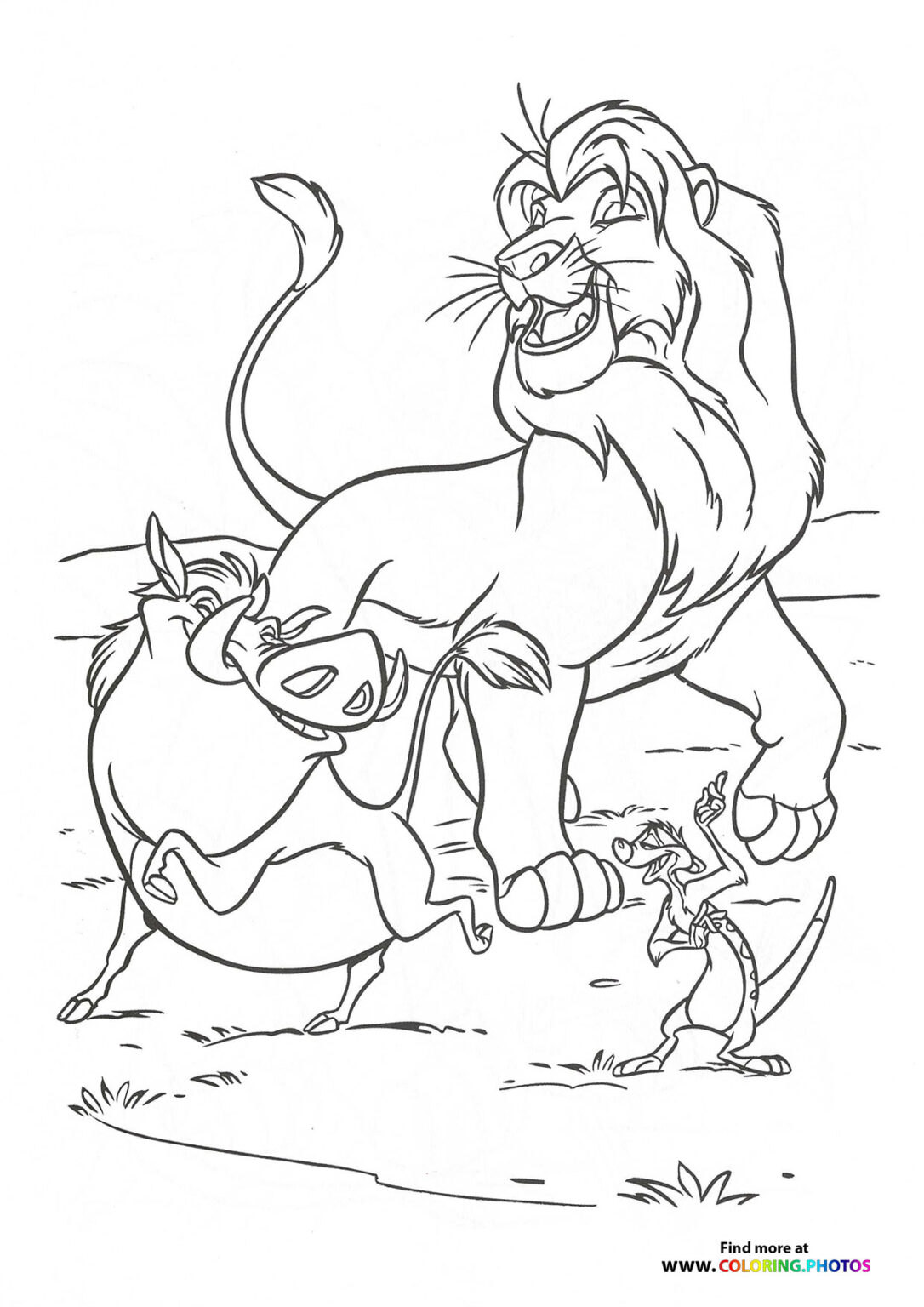 Mufasa the lion king - Coloring Pages for kids