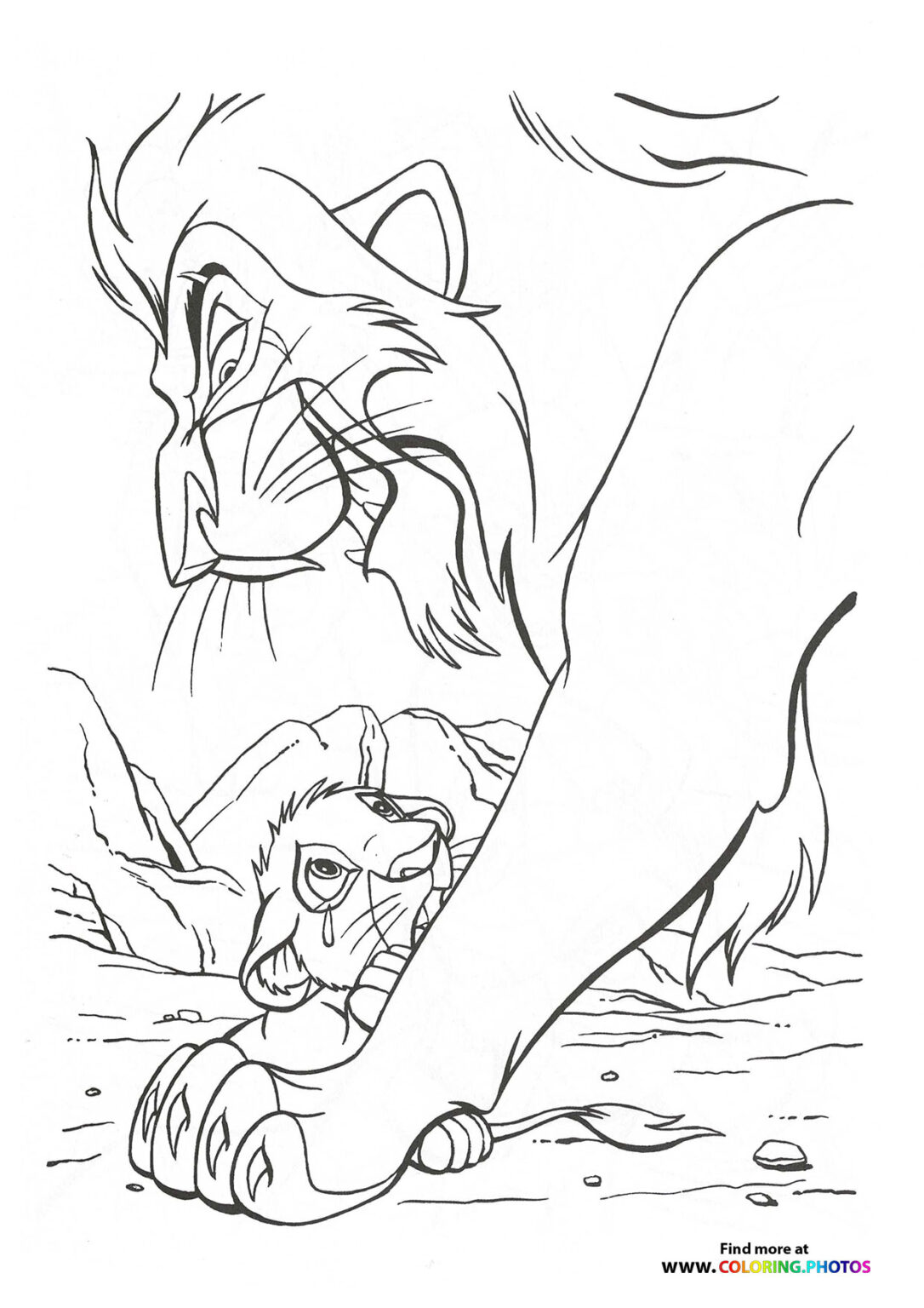 Mufasa the lion king - Coloring Pages for kids