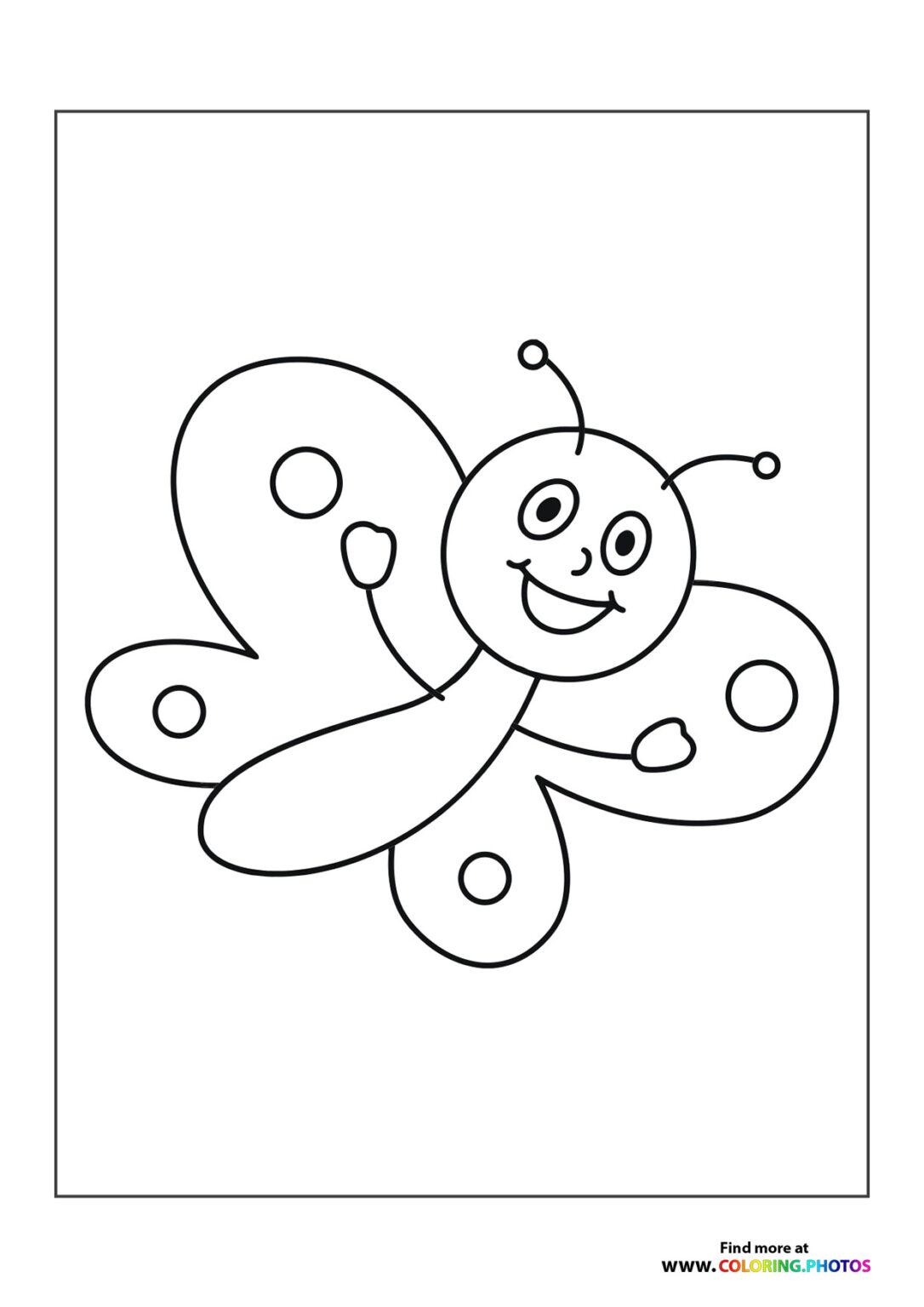 Simple butterfly - Coloring Pages for kids