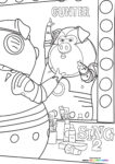Gunter from Sing 2 - Coloring Pages for kids