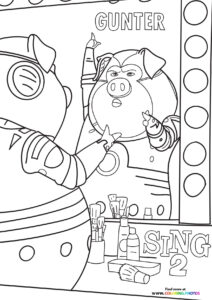 Sing 2 - Coloring Pages for kids | Free and easy print or download