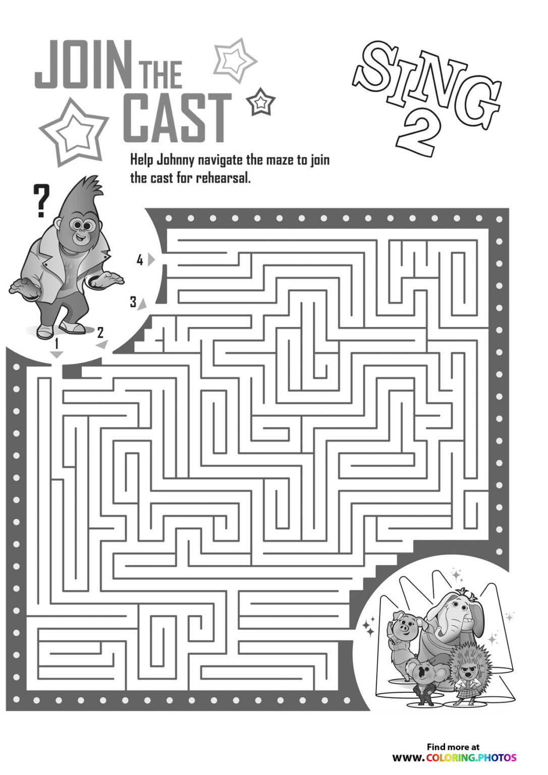 Sing 2 - Coloring Pages for kids | Free and easy print or download