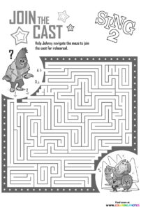 Sing 2 - Coloring Pages for kids | Free and easy print or download